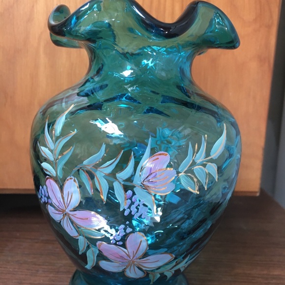 Fenton | Accents | Vintage Fenton Hand Painted And Signed Vase | Poshmark